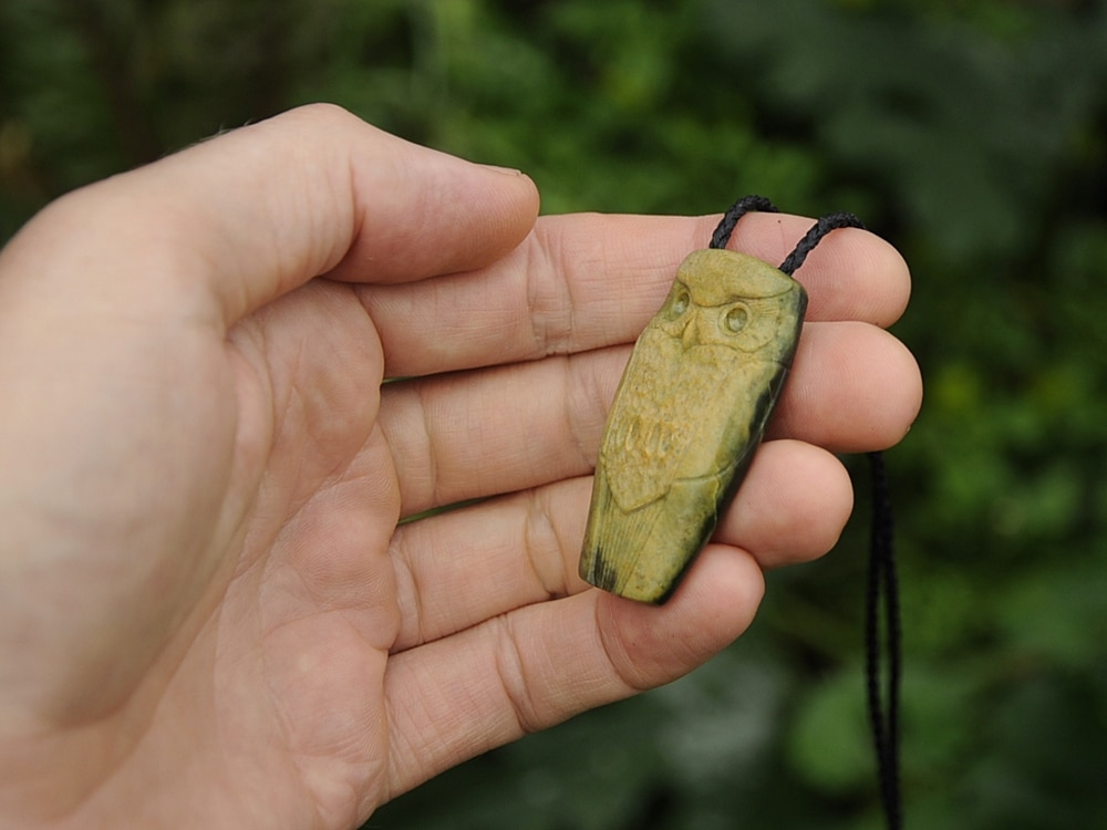 Pounamu Ruru -two toned / Morepork — A Carved Piece