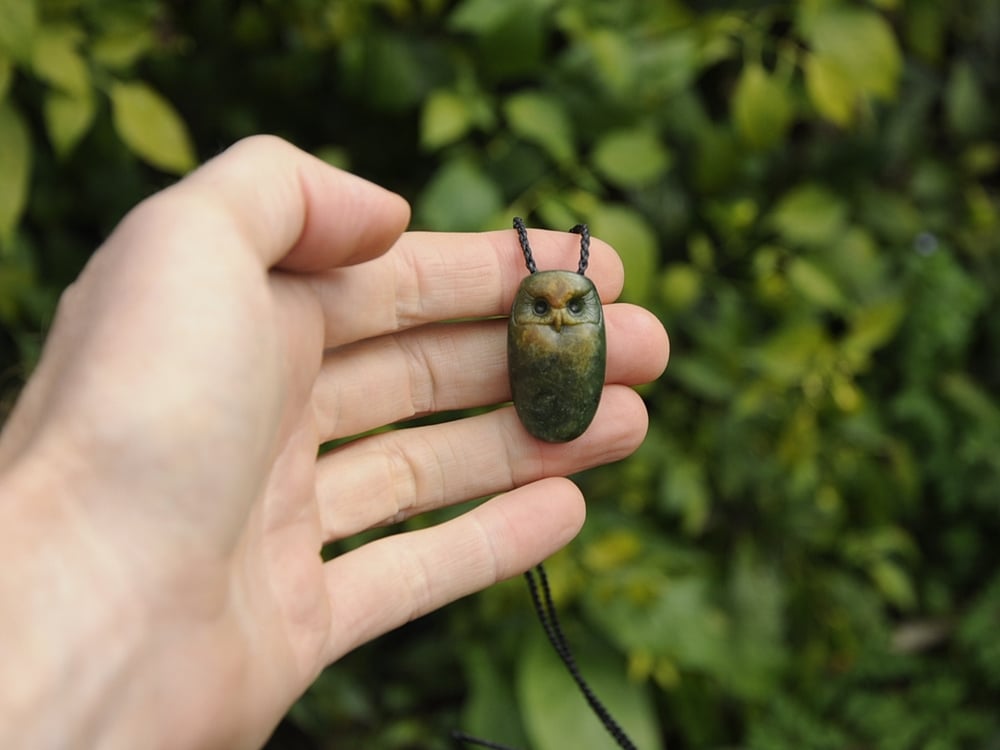 Small Pounamu Ruru — A Carved Piece